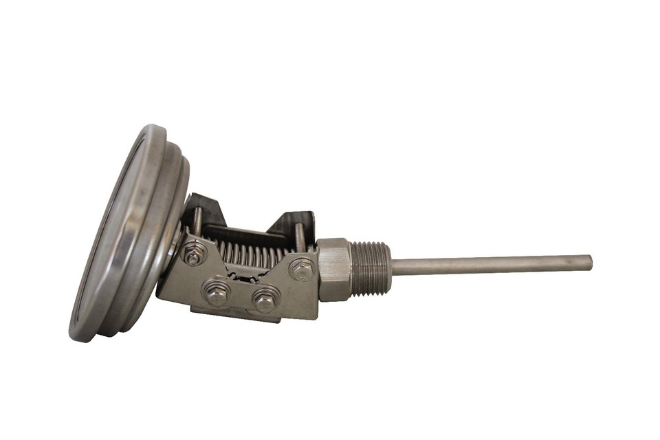 CONCORD 3" 304 Stainless Steel Glass Dial Swivel Thermometer Mash Tun ...