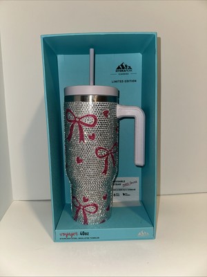 Hydrapeak Voyager 40 oz Tumbler LIMITED EDITION BLING Heart & Bows ...