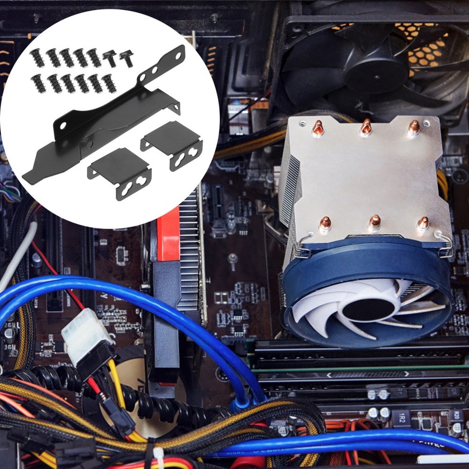 Dual Fan Cooling Bracket Holder for Computer Radiator Shelf Brackets ...