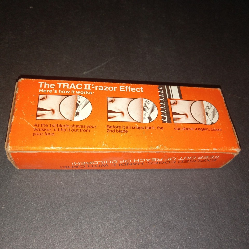 Vintage Gillette Trac 2 Trac II Adjustable Twin Blade Razor Sealed New ...