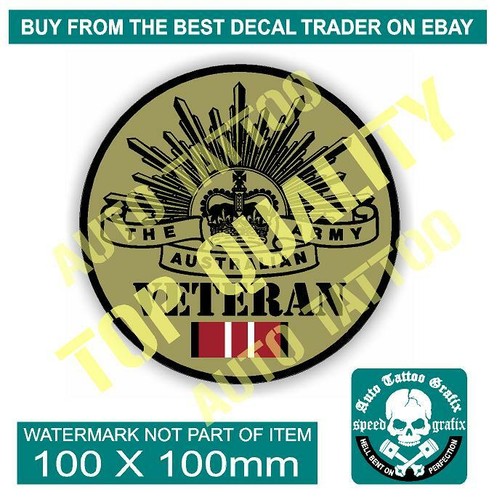 AUSTRALIAN ARMY VETERAN STICKER PATRIOTIC MILITARY AUSTRALIANA DECALS ...
