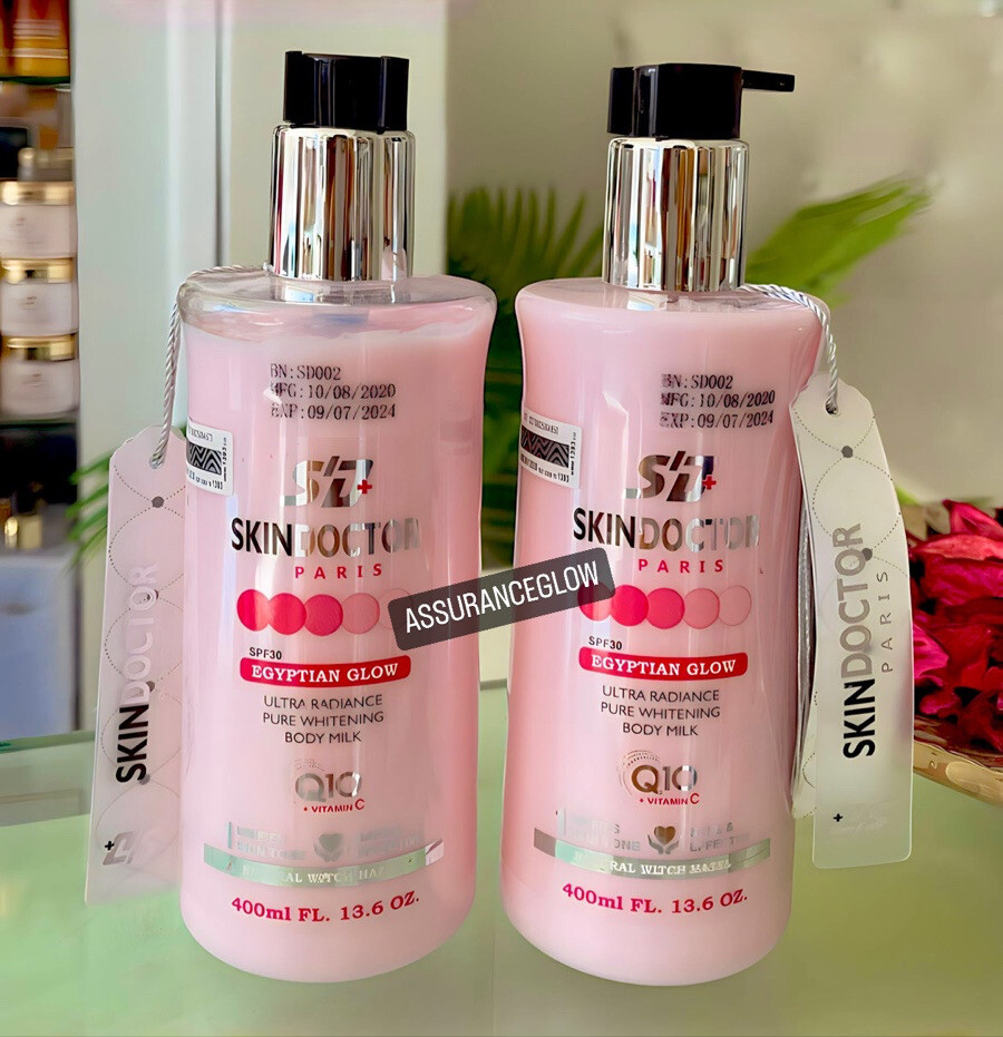 Skin Doctor Egyptian Glow Whitening Lotion Body Milk + Gold Face Cream ...