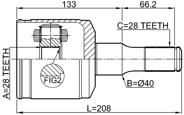Inner Cv Joint 28X40X28 Fits Chevrolet 94713061 | eBay