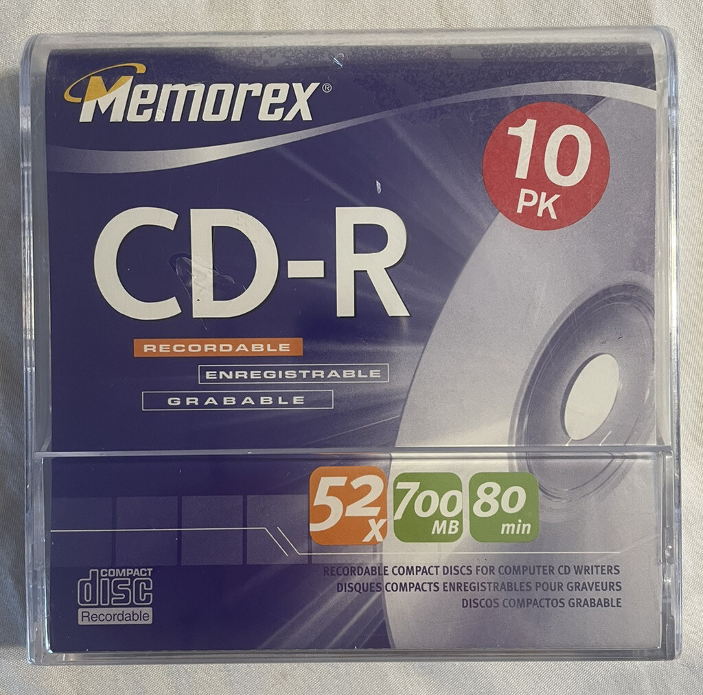 Memorex CD-R 52x 700MB 80 Min. 10pk Blank CDs FACTORY SEALED | eBay