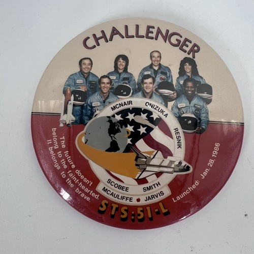 NASA Space Shuttle Challenger STS:51-L Souvenir Button Pin 3.5 in | eBay