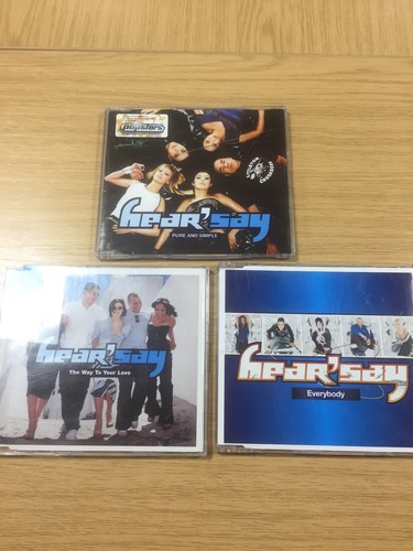 3 X Hear’say CD Singles ; Pure And Simple; Everybody; The Way To Your ...