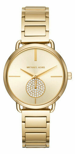 Michael Kors Portia 36.5 mm Stainless Steel Case Women's Gold-Tone ...