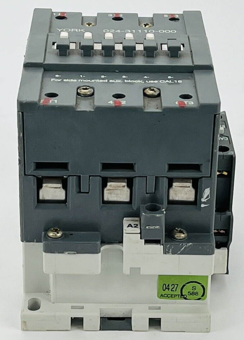 YORK Abb 024-31110-000 Contactor 140 Amp 600v 3 Phase 110-120v Coil ...