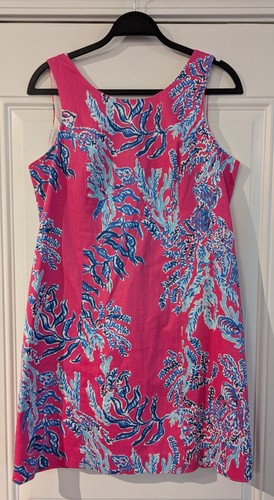 Lilly Pulitzer Cathy Shift Sleeveless Dress Capri Pink Samba Print Size ...