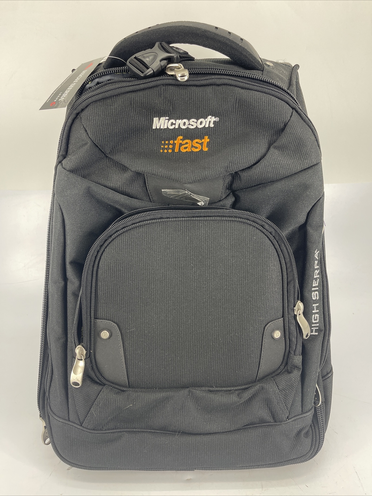 NEW High Sierra Black Microsoft Fast Luggage 19” Rolling Carryon ...