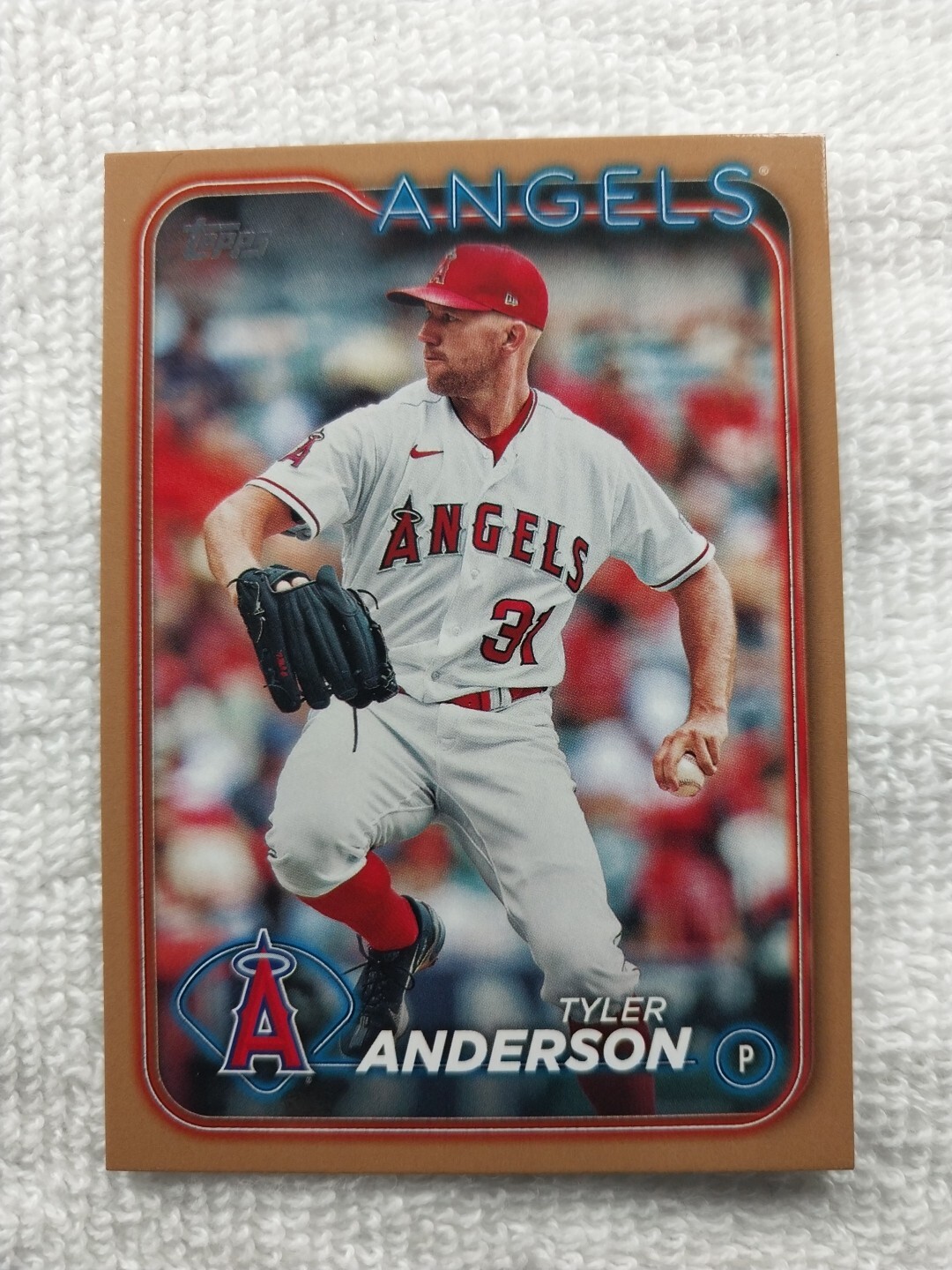 2024 Topps Series 1 #248 Tyler Anderson Gold Parallel /2024 Los Angeles ...