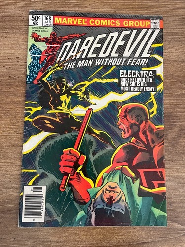 Daredevil # 168 FN Marvel Comic Book Frank Miller Elektra Bullseye 16 ...
