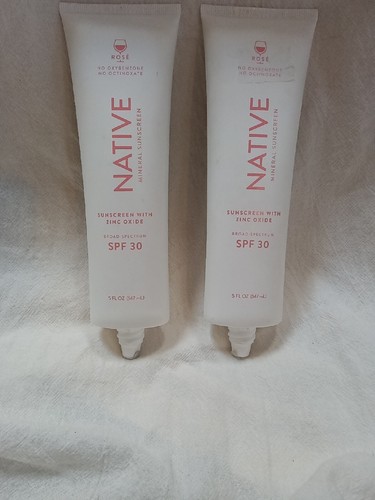 2 Tubes Native Mineral Body Sunscreen SPF 30 Rose 5 Fl Oz. Exp 02/24 ...