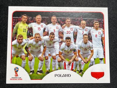 2018 Panini FIFA World Cup Russia Sticker #581 TEAM PHOTO Poland Pink ...