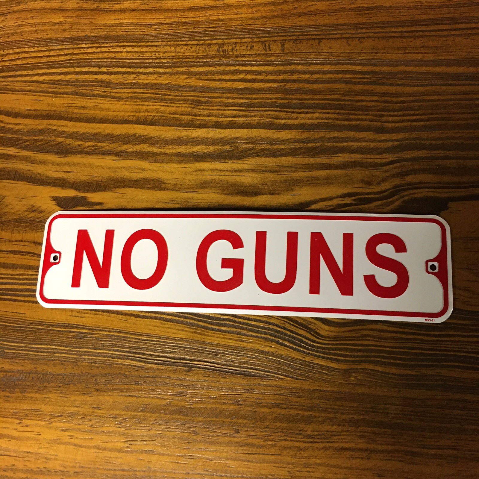 Metal Street Sign Embossed No Guns Door Room Kitchen Decor 12” x 3" | eBay