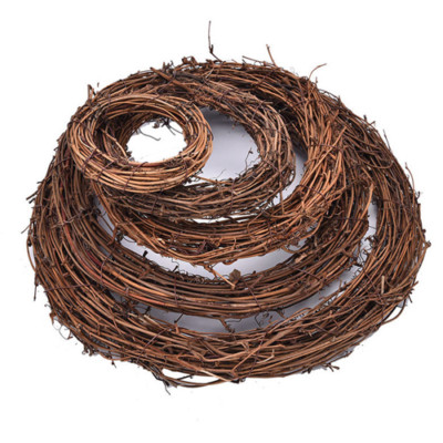 New DIY Natural Dried Rattan Wreath Garland Wall Decor 10/15/20/25/30CM ...