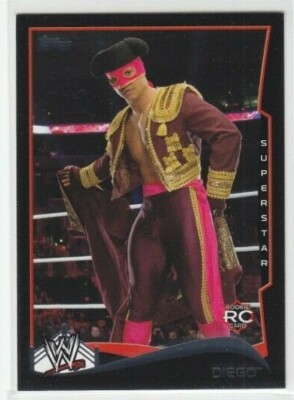 DIEGO (* Rookie Card! BLACK PARALLEL INSERT CARD #17 *) 2014 Topps WWE ...
