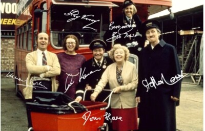 ON THE BUSES REG VARNEY ETC CAST FILM FRAMED PHOTO PRINT SIGNED 6 X 4 ...