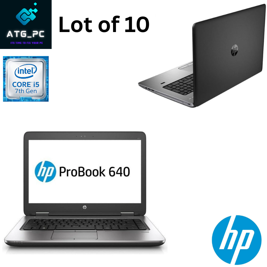 Lot of 10 HP Probook 640 G3 Laptop Intel Core i5 7th Gen 2.60 GHZ 8GB ...