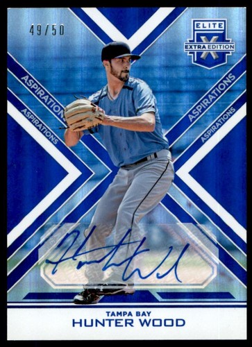 2016 Elite Extra Edition Autographs Aspirations Blue #137 Hunter Wood ...