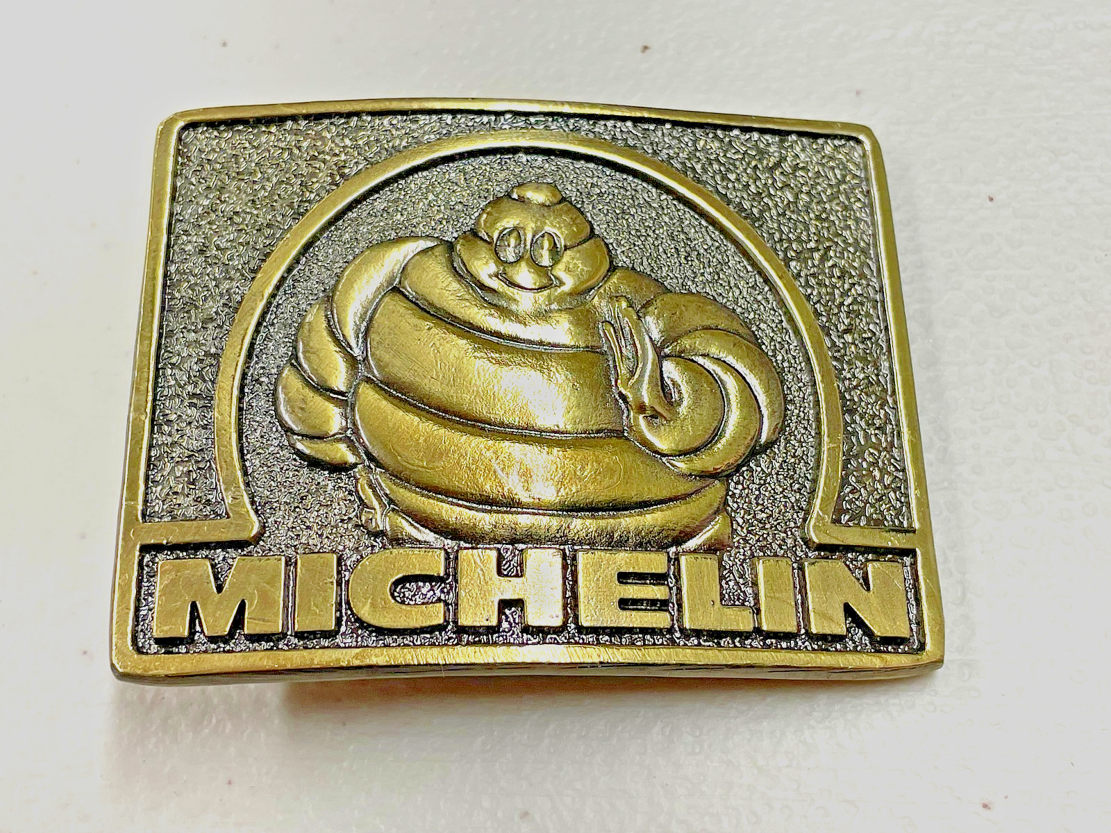 Michelin Man "Bibendum" Belt Buckle *Plus free Michelin Man Key Chain ...