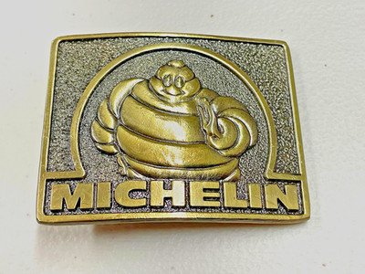 Michelin Man "Bibendum" Belt Buckle *Plus free Michelin Man Key Chain ...