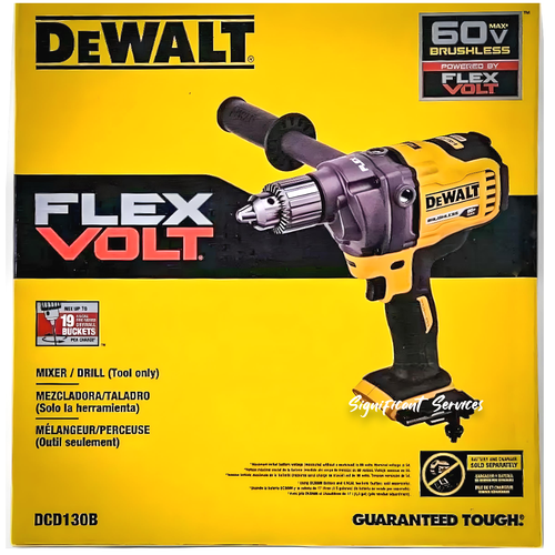 DEWALT FLEXVOLT DCD130B 60V MAX Cordless Drill Concrete Mixing E-Clutch ...