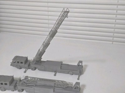 N Scale Eone Tractor Drawn Aerial Fire Truck Tiller Undecorated Kit 3d ...