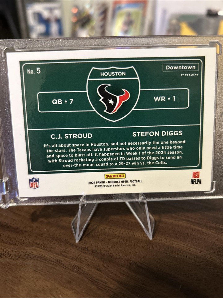 2024 Panini Donruss Optic Dual Downtown CJ Stroud Stefon Diggs #5 SSP ...