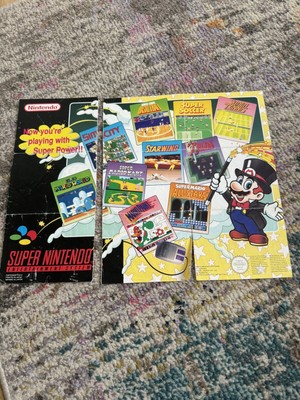 Nintendo Super Nintendo SNES Poster Mario | eBay