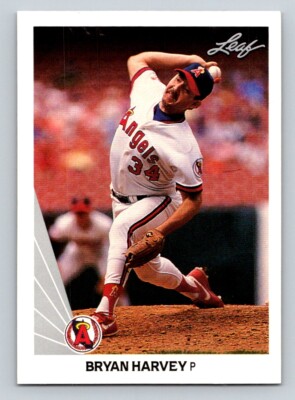 Bryan Harvey 1990 Leaf #116 California Angels | eBay