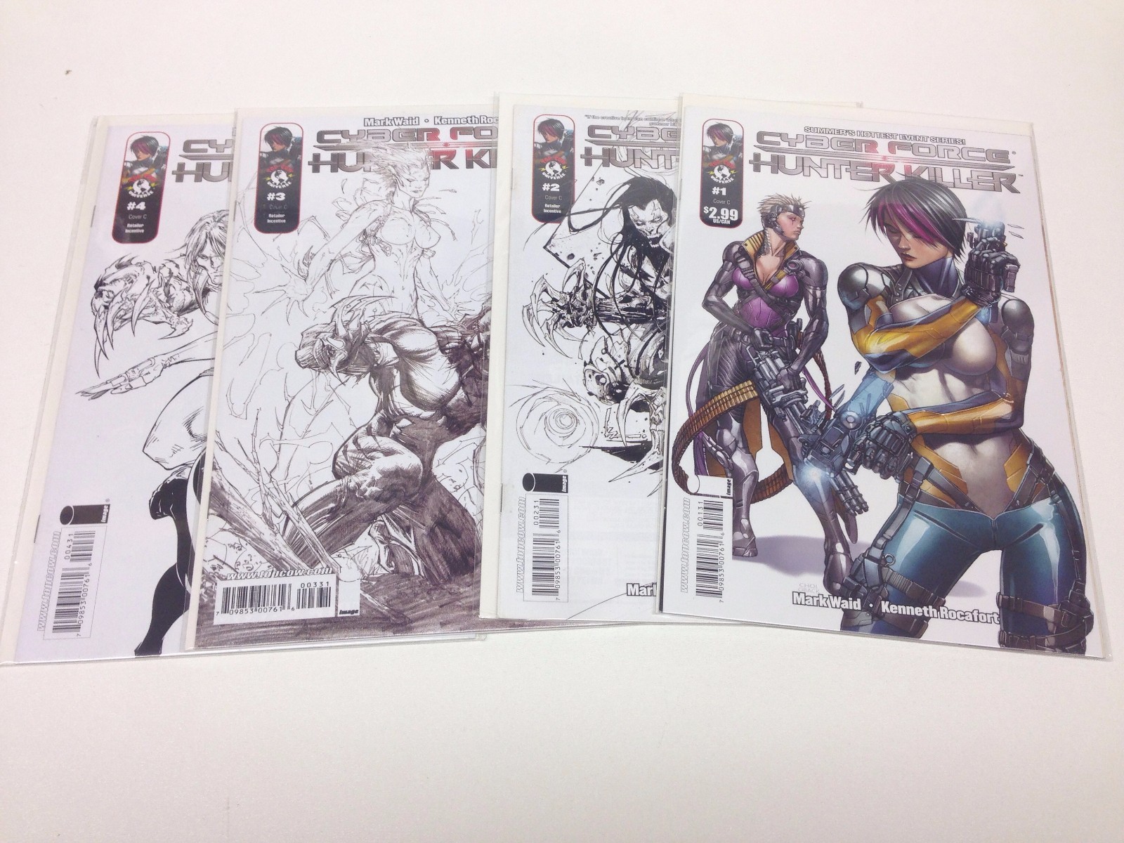 CYBERFORCE/HUNTER KILLER#1-4 (TOP COW/RI VAR/ROCAFORT/1214315) COMPLETE ...