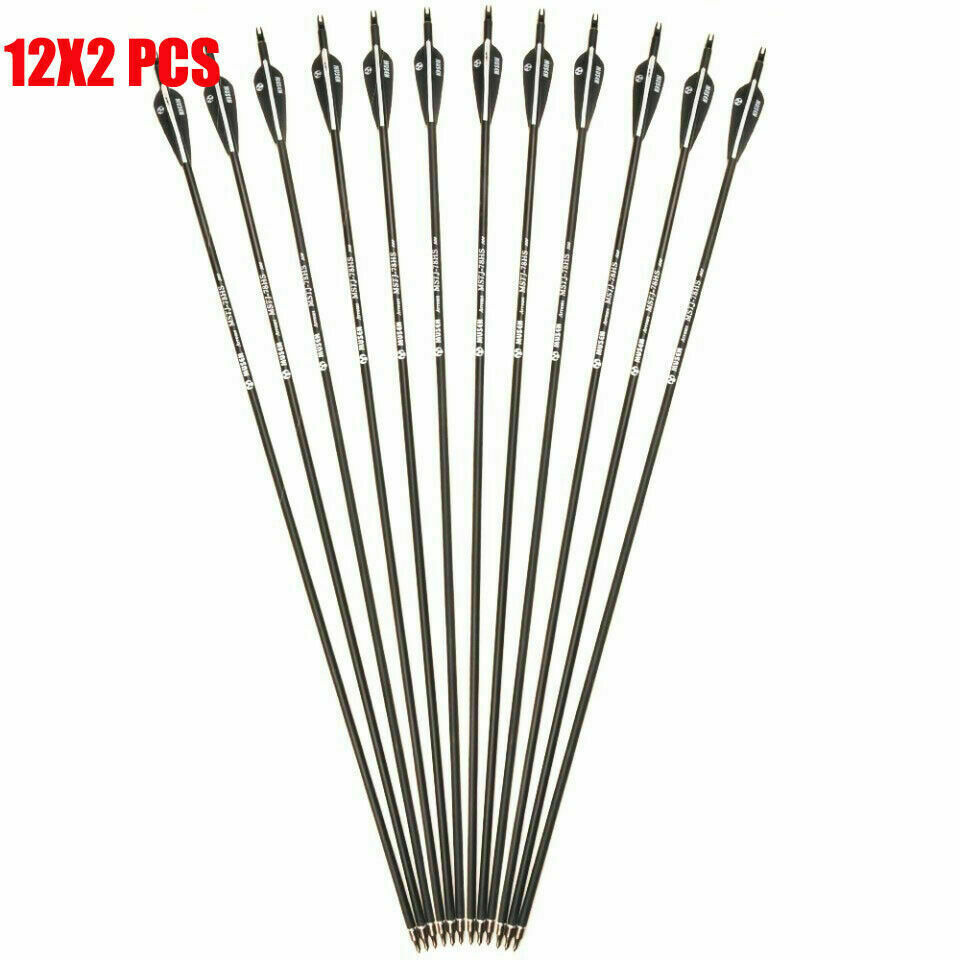 28/30/32 inch Carbon Arrows OD 7.8mm Practice Archery For Compound ...