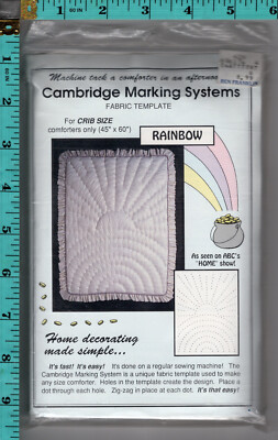 "Rainbow" ©1991 Cambridge Marking Systems Fabric Template Bedspread ...