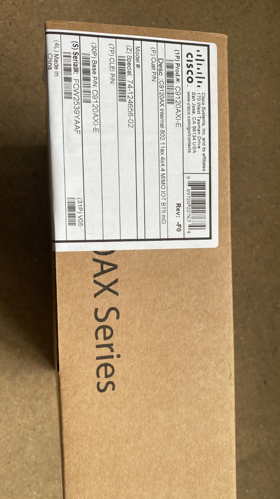 Cisco C9120AXI-E Catalyst 9120AX WLAN Access Point 802.11ax Wi-Fi 6 ...