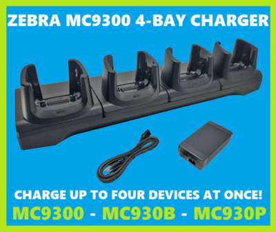 4-Slot Charger Cradle for Zebra MC9300 Scanners, Replaces CRD-MC93 ...
