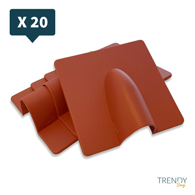 20 x Brown Brick Buster Plate Cable Wall Entry Tidy Cover Satellite ...