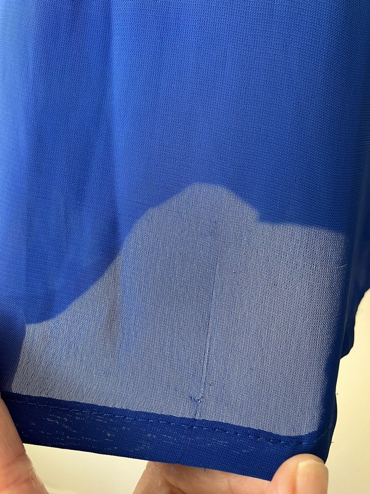 Vintage 1980s Kat Royal Blue Secretary Blouse with Front Pleats Sheer ...