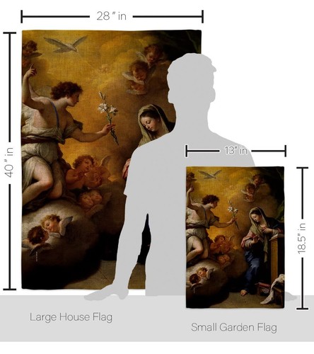 Feast of The Annunciation Burlap Garden House Flag-Set Religious Faith ...