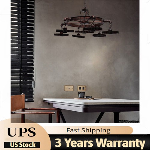 Rustic Steampunk Gear Chain Chandelier Light Metal Pendant Ceiling ...