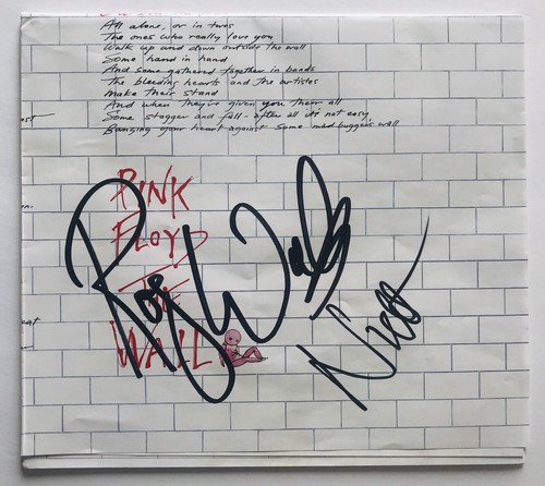 Pink Floyd signed the Wall album Poster Roger Waters Nick Mason ...