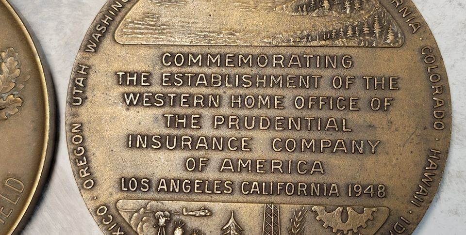 Prudential & Loyalty Group Insurance 3 Medals Medallic Fireman's ...