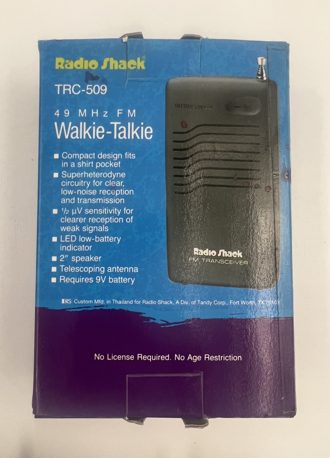 3x Radio Shack 49MHz FM walkie-talkie TRC-509 pocket hand-held ...