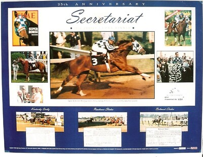 SECRETARIAT - 25th Anniversary poster in MINT Condition | eBay