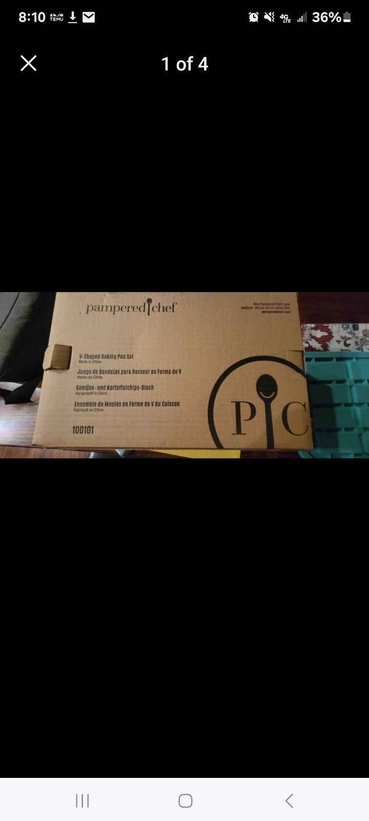 Pampered Chef V-Shaped Baking Pans, Non Stick, Taco Holders, Set of 2 ...