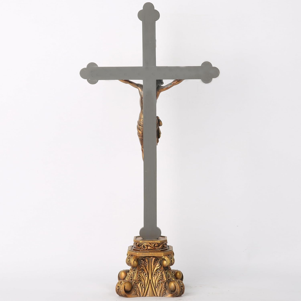 BC Catholic Standing Crucifix for Altar, Tabletop Crucifix Cross ...