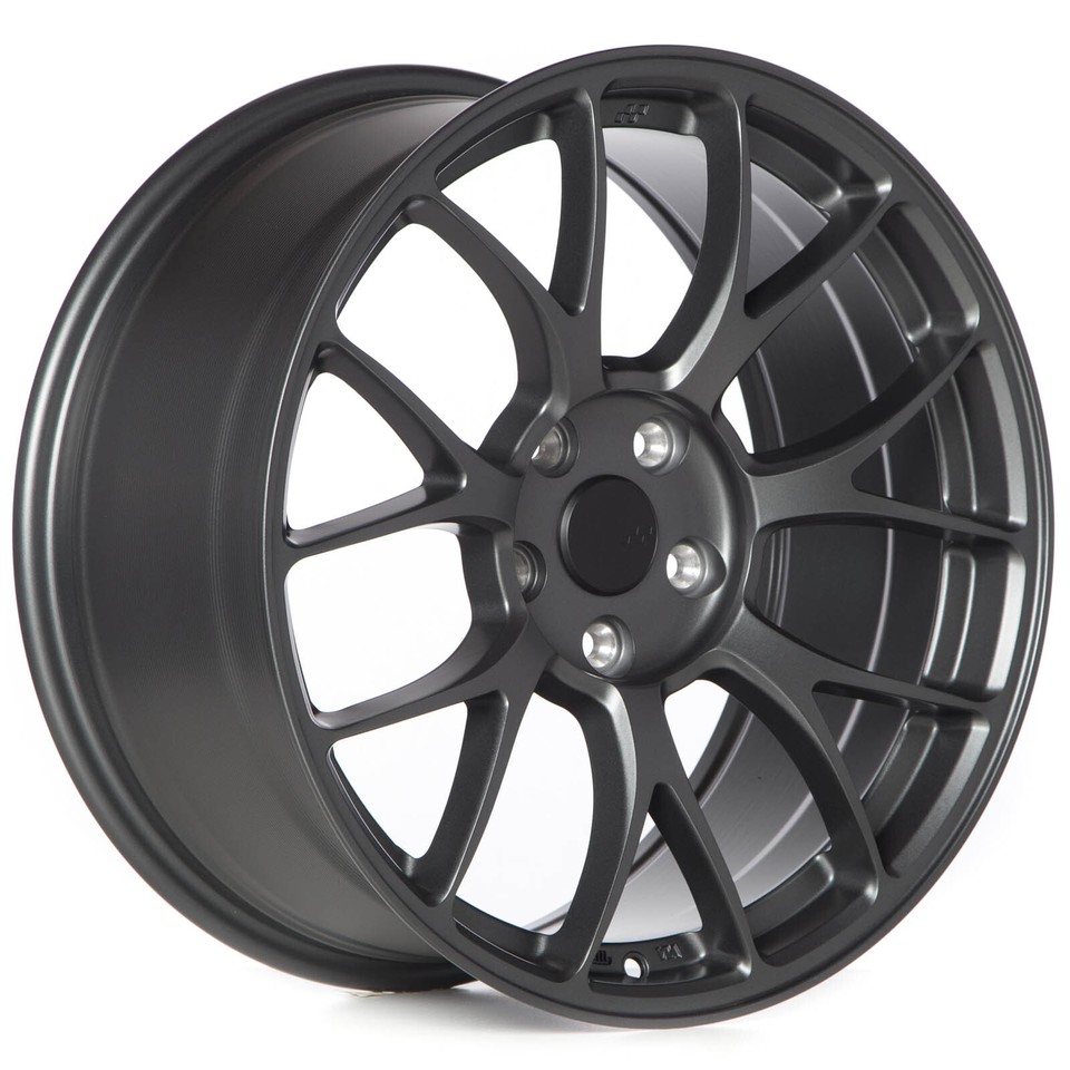 CIRCUIT CSF2 18x8.5 5x100 +35 MATTE GUNMETAL WHEELS FITS SUBARU WRX ...