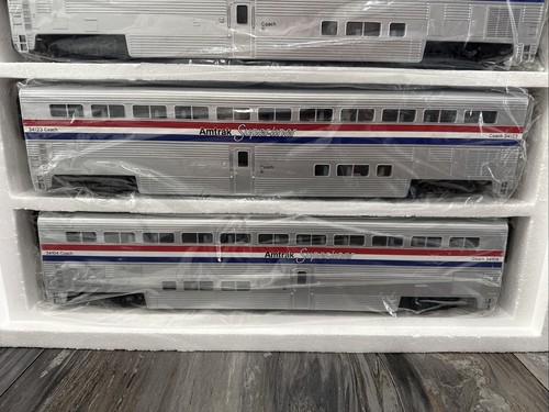 MTH O Scale Premier 4-Car Scale SuperLiner Set Amtrak 20-6524 A.34 | eBay