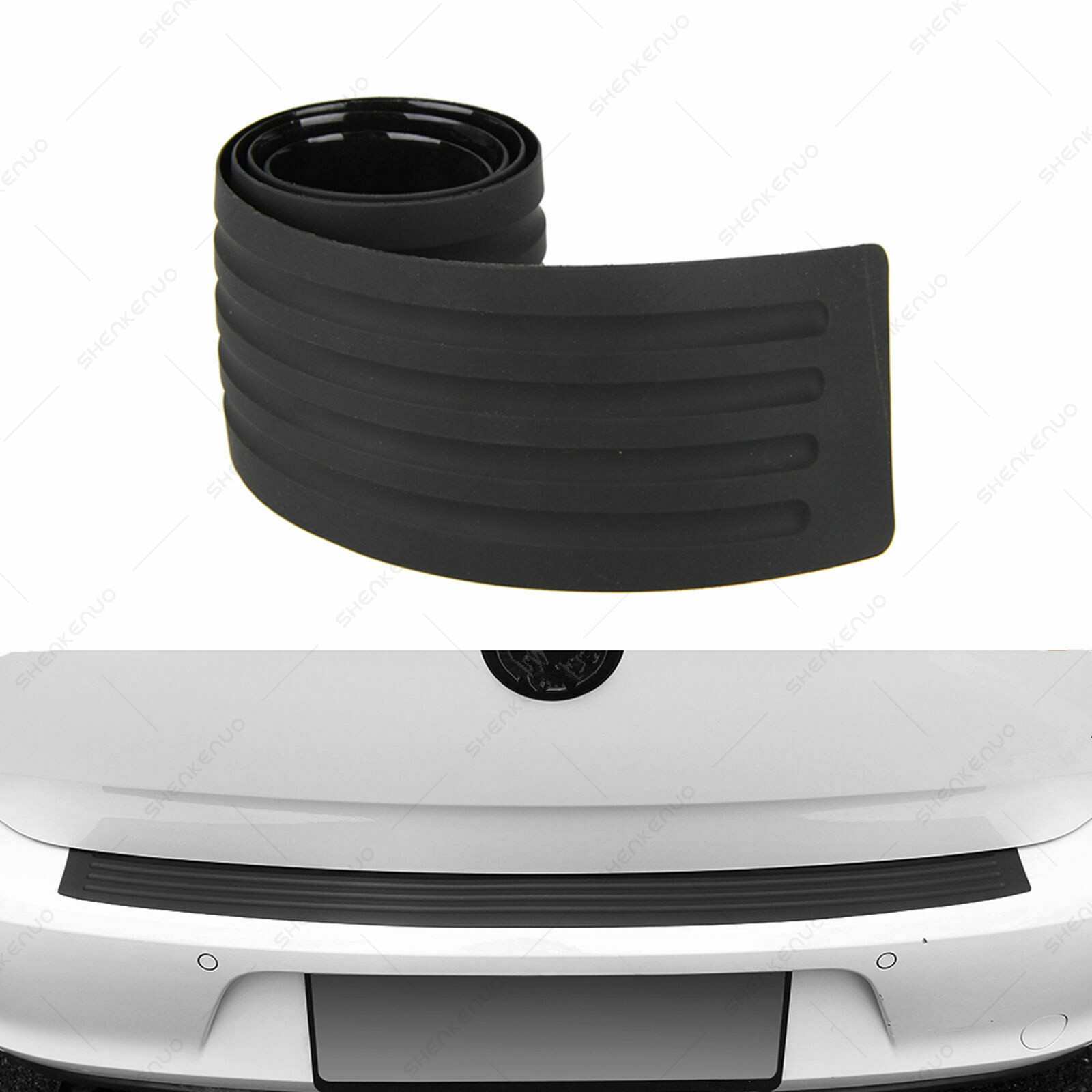 Rear Bumper Guard Rubber Protector Trim Cover Scuff Car Trunk ...