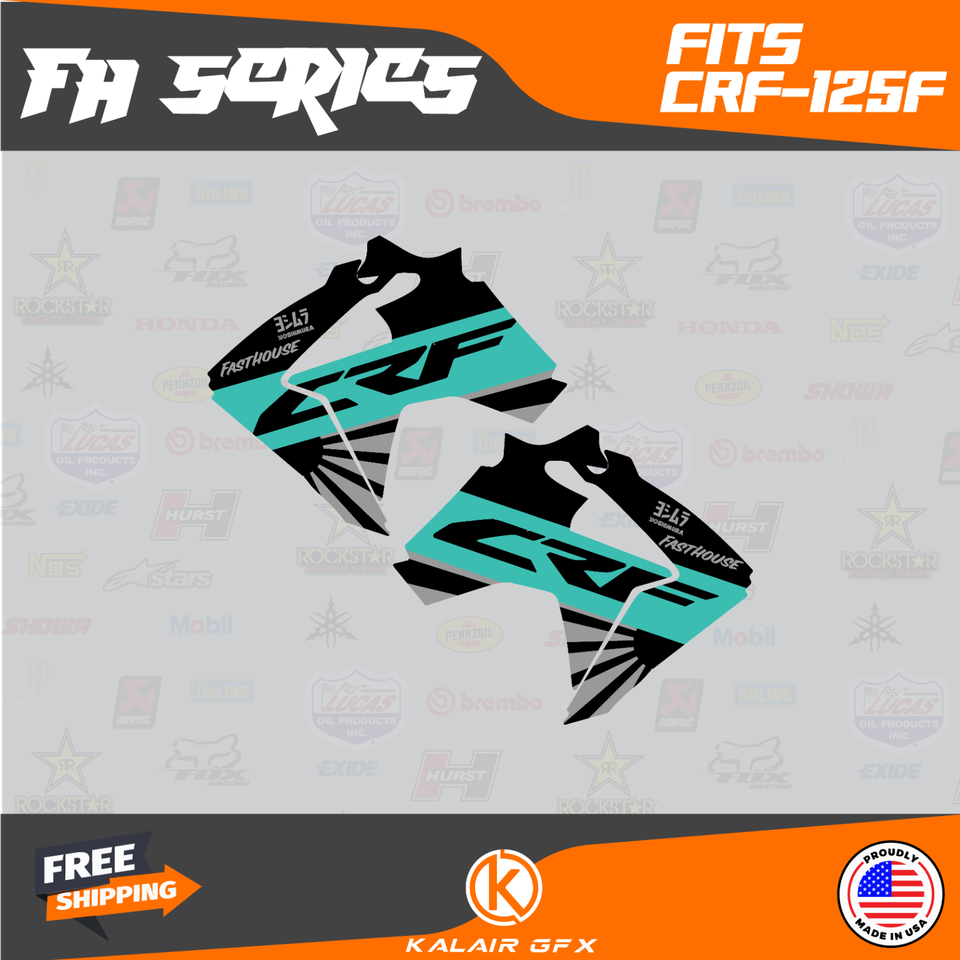 Graphics Kit for Honda CRF125F (2013-2018) CRF 125F FH Series - Teal | eBay